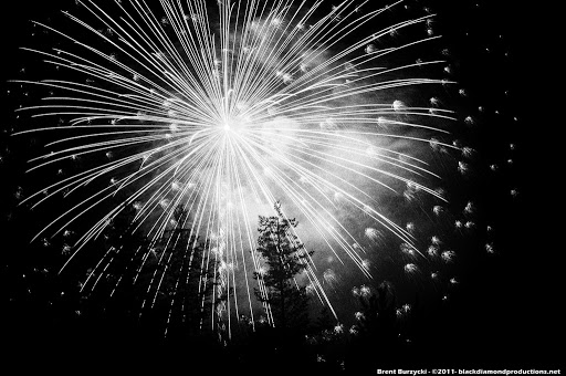 Fireworks - Edit Examples - Black Sky Photo