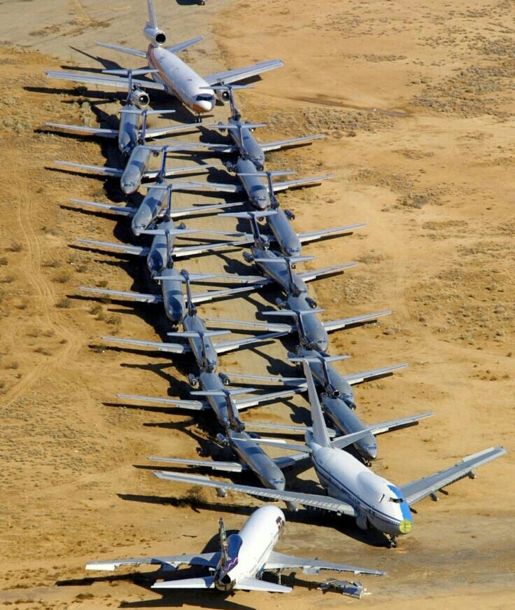 This is either what aircraft graveyard operators do when they are board ...